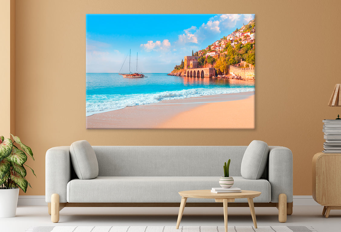 Ancient Shipyard Near Sandy Beach Wall Art Decor 100% Australian Made ...