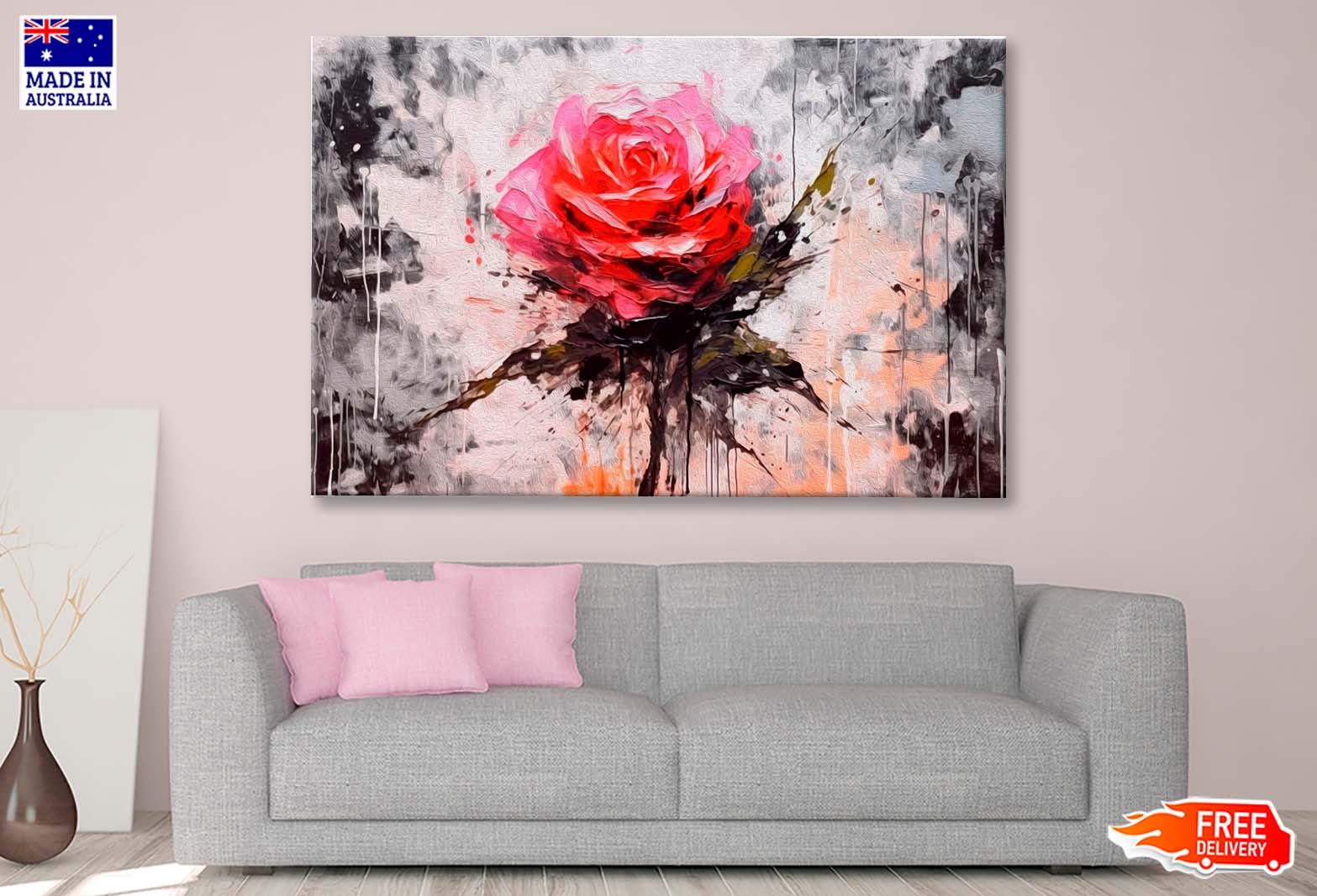 Rose Flower Abstract Art Wall Art Limited Edition High Quality Print ...