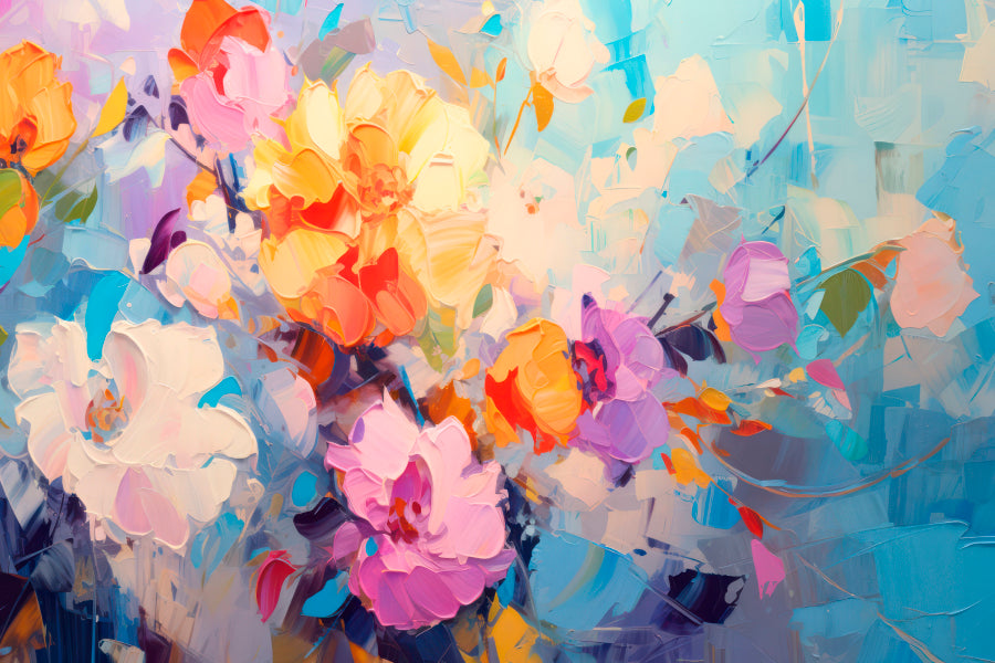 Spring Flower Abstract Colorful Oil vHome Decor Premium Quality Poster ...